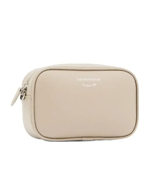 Emporio Armani Logo Strap Crossbody Bag - Light Brown