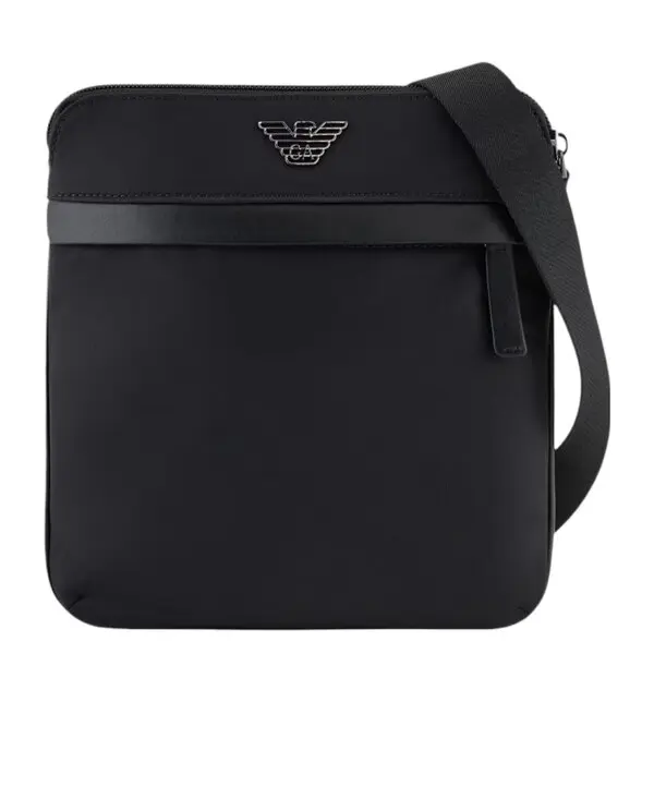 Emporio Armani Asv Flat Shoulder Bag - Black
