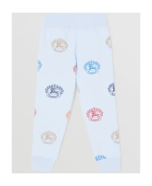 Burberry Ekd-print Cotton Track Pants