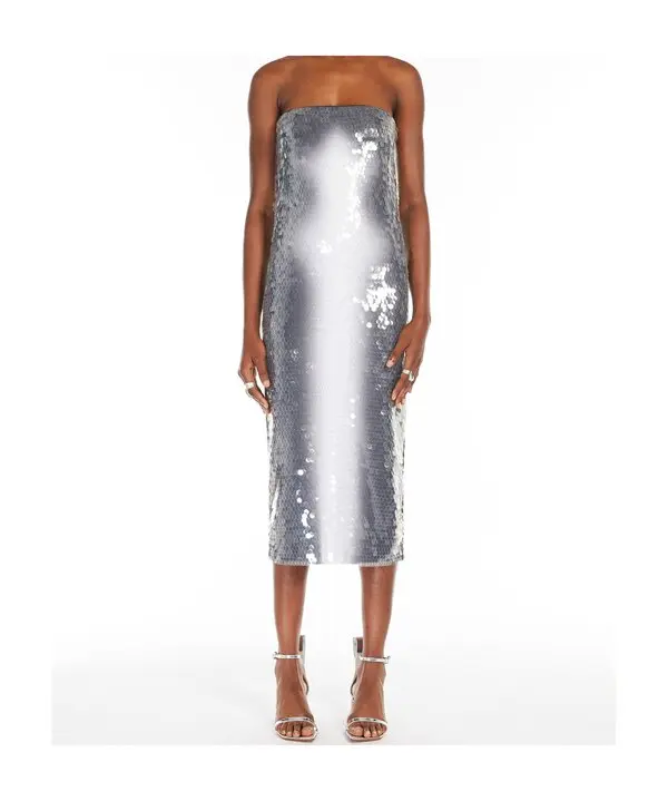 Sportmax Stemma Sequin Embellished Strapless Midi Dress
