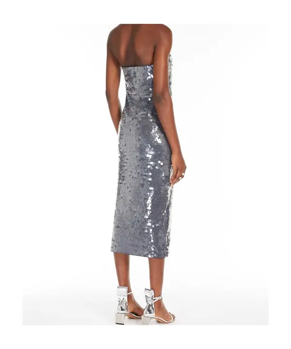 Sportmax Stemma Sequin Embellished Strapless Midi Dress