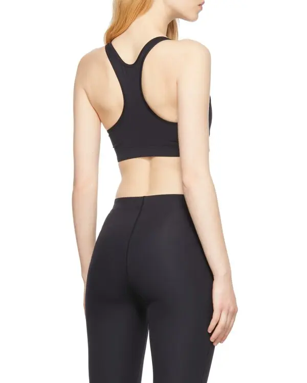 JIL SANDER Logo Printed Sports Bra - Black