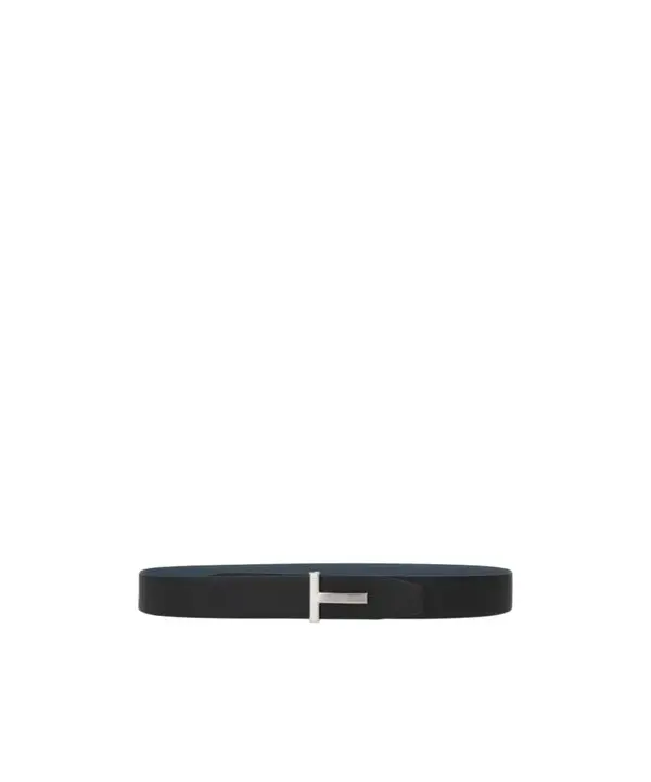 TOM FORD Leather Belt - Indigo/black