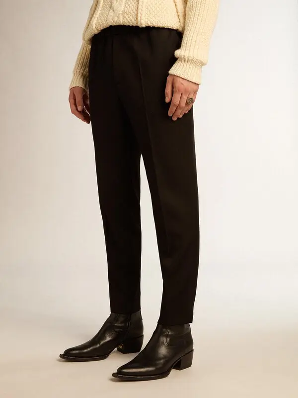 GOLDEN GOOSE Logo Plaque Straight Leg Trousers