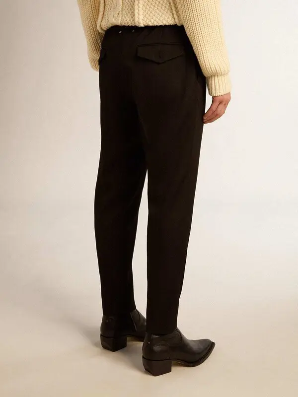 GOLDEN GOOSE Logo Plaque Straight Leg Trousers