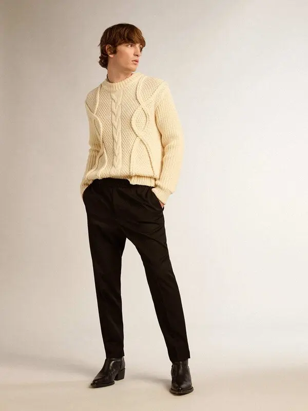GOLDEN GOOSE Logo Plaque Straight Leg Trousers