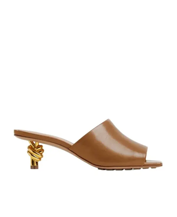 Bottega Veneta Knot Detailed Open-toe Mules - Brown