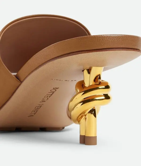 Bottega Veneta Knot Detailed Open-toe Mules - Brown
