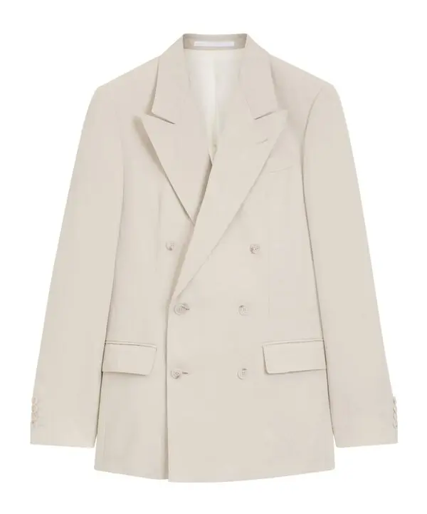 Hugo Boss Double-breasted Tailored Blazer - White