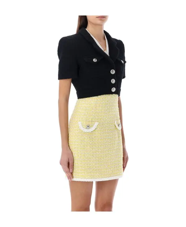 Alessandra Rich Short Sleeves Cropped Jacket