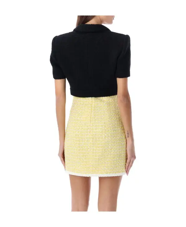 Alessandra Rich Short Sleeves Cropped Jacket