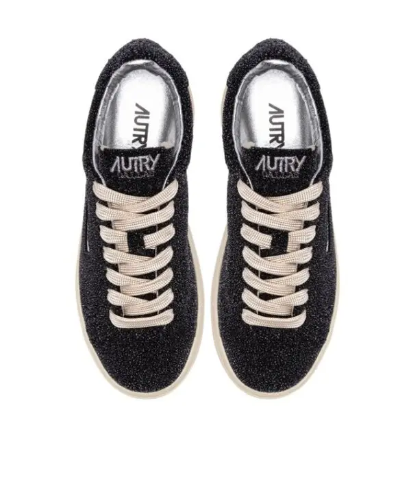AUTRY Dallas Low Glittered Sneakers - Black