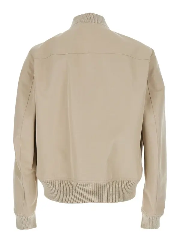 Rick Owens Long-sleeved Casual Jacket With Zipper Closure - Beige