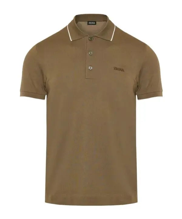 Zegna Short-sleeved Polo Shirt - Brown