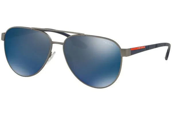 Prada Aviator Sunglasses With Logo Detail - Blue
