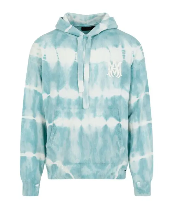 Amiri Tie-dye Embroidered Logo Hooded Sweater
