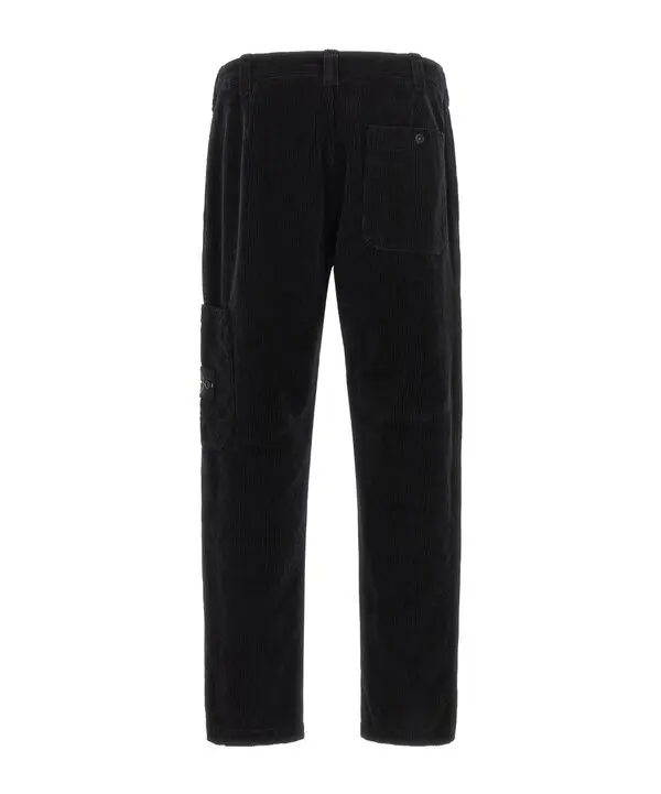 Stone Island Corduroy Cargo Trousers - Black