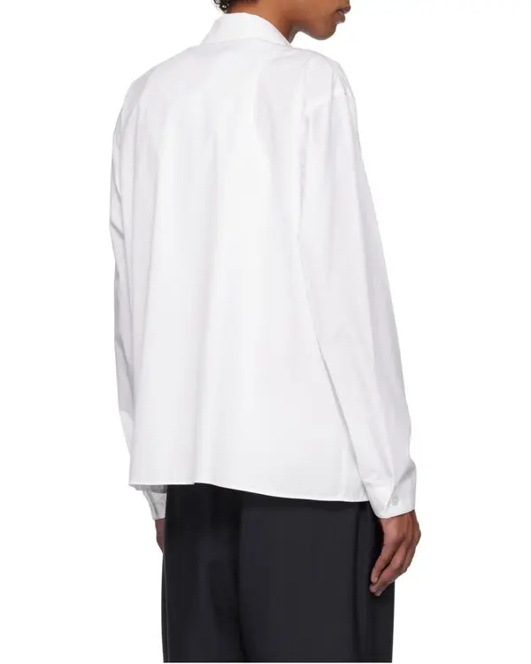 Marni Logo Printed Long-sleeved Zipped Shirt - White