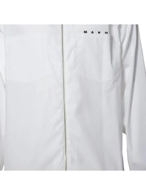 Marni Logo Printed Long-sleeved Zipped Shirt