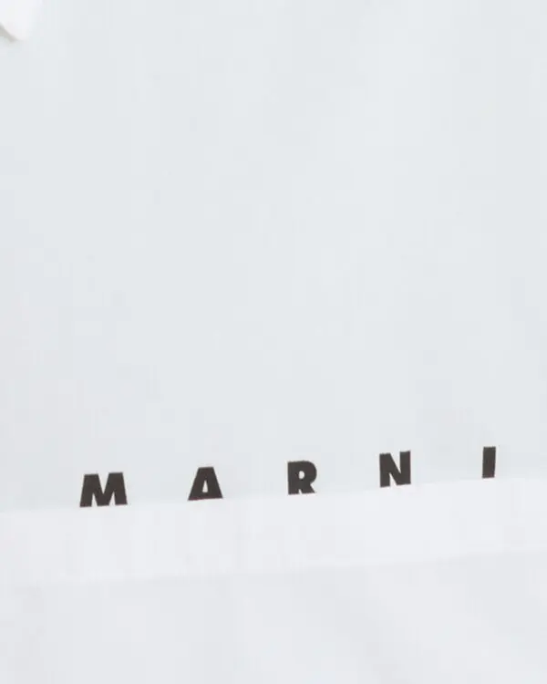 Marni Logo Printed Long-sleeved Zipped Shirt