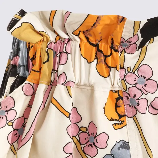 Marni Melodia Printed Poplin Midi Skirt - Nude