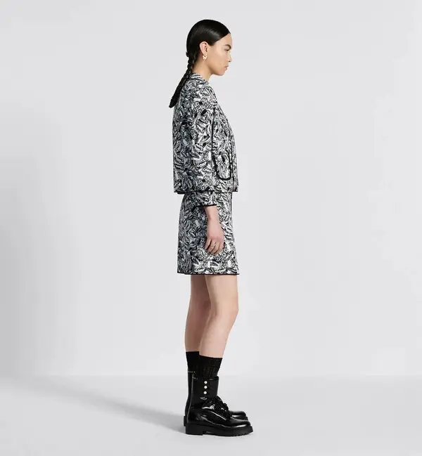 Dior And White Butterfly Print Mini Skirt