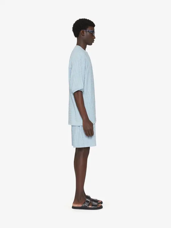 Givenchy Towelling 4g Short Sleeve T-shirt - Sky-blue