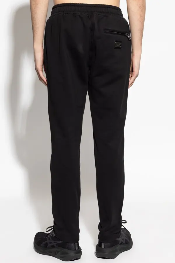 Dolce & Gabbana Dolce Gabbana Elastic Waist Sweatpants - Black