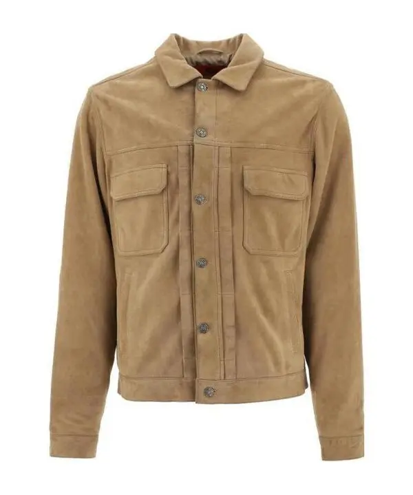 424 FAIRFAX Leather Button-up Jacket