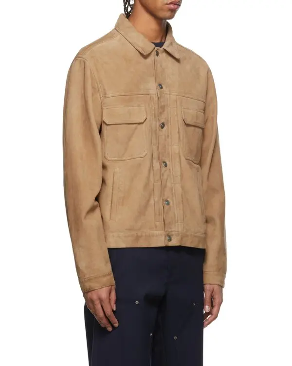 424 FAIRFAX Leather Button-up Jacket