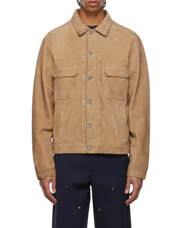 424 FAIRFAX Leather Button-up Jacket