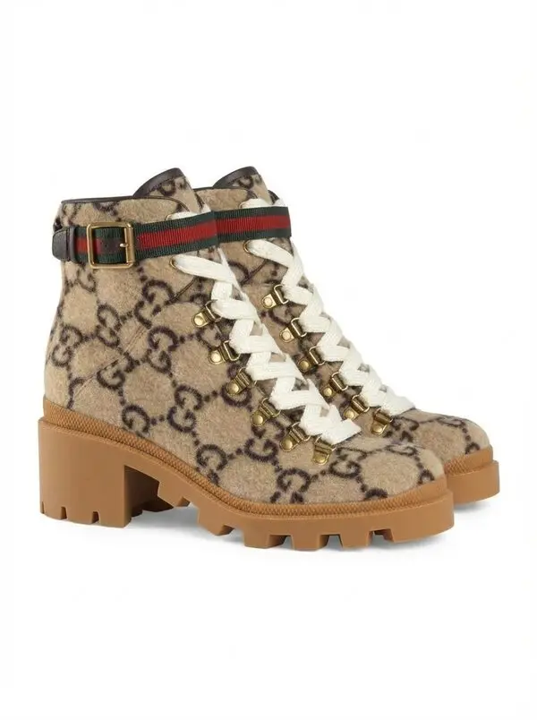 Gucci Gg Wool Ankle Boots