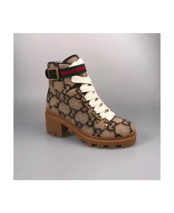 Gucci Gg Wool Ankle Boots