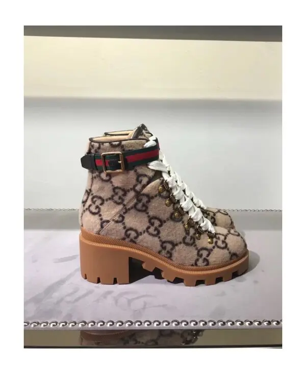 Gucci Gg Wool Ankle Boots