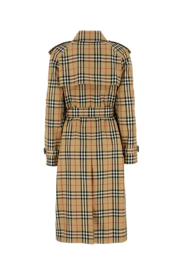 Burberry Vintage Check Belted Trench Coat