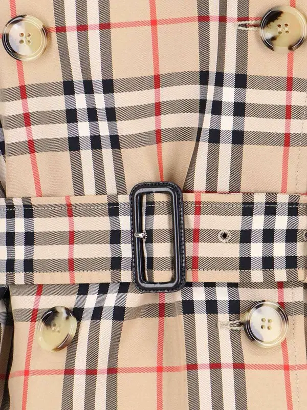 Burberry Vintage Check Belted Trench Coat