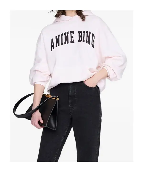 ANINE BING Logo Hoodie - White