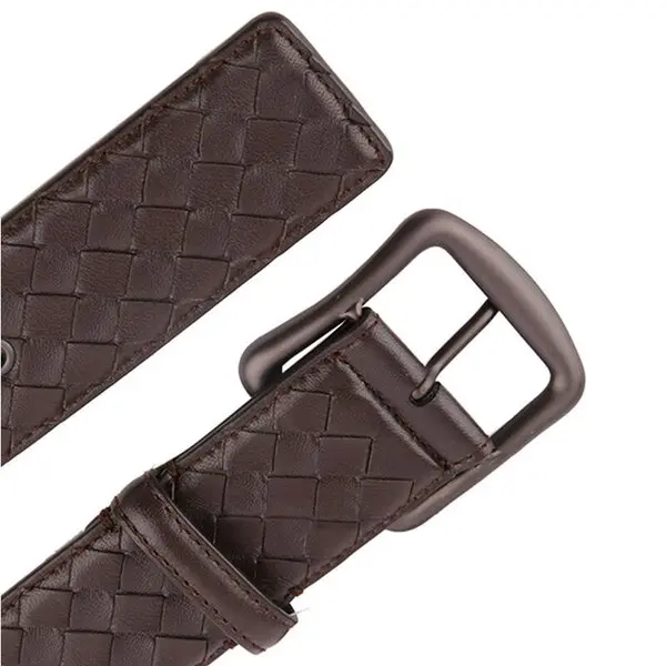 Bottega Veneta Woven Leather Belt - Black