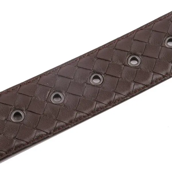 Bottega Veneta Woven Leather Belt - Black
