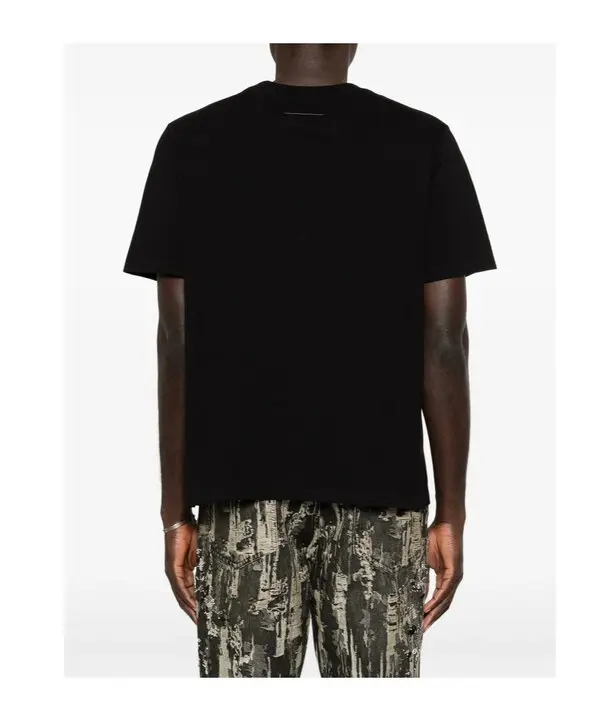 MAISON MARGIELA Logo Printed Crewneck T-shirt - Black