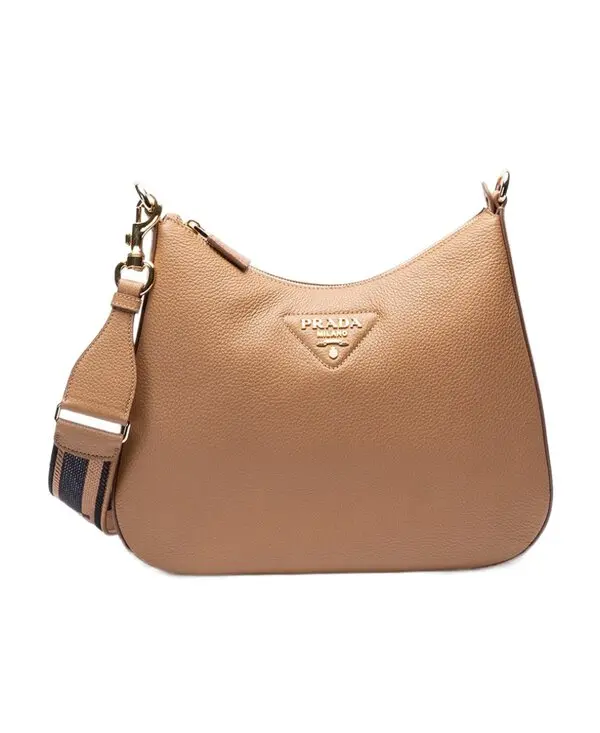 Prada Logo Plaque Shoulder Bag