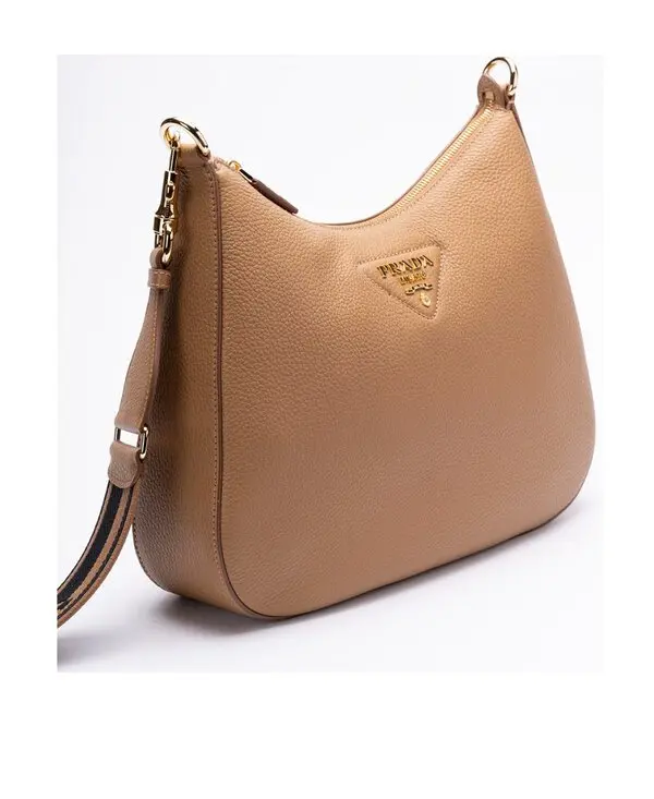 Prada Logo Plaque Shoulder Bag