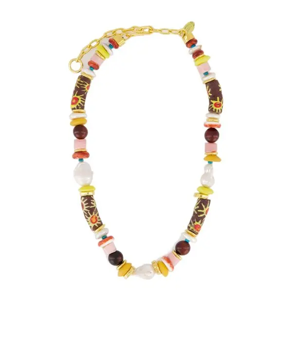 LIZZIE FORTUNATO Logo Necklace - Multicolor