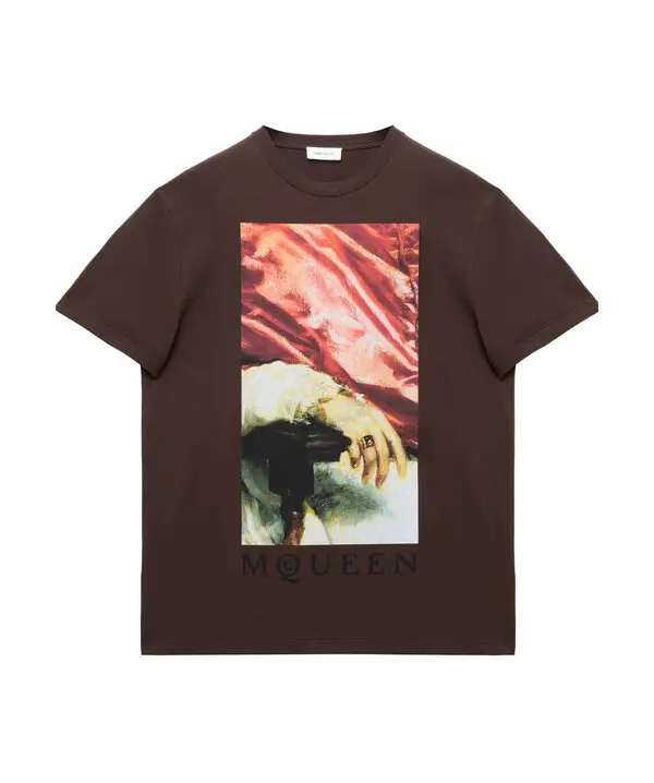 Alexander McQueen Painting Printed Crewneck T-shirt