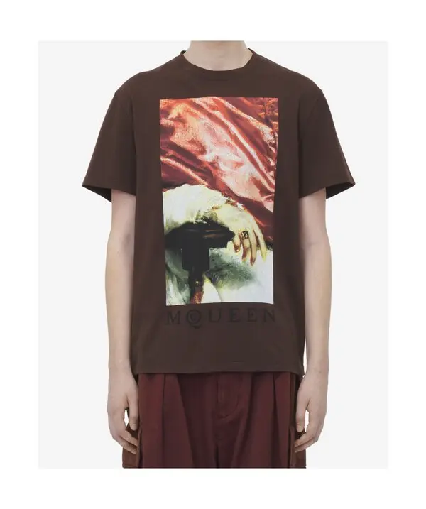 Alexander McQueen Painting Printed Crewneck T-shirt