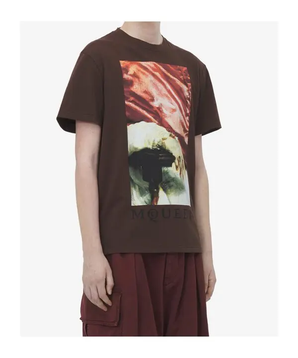Alexander McQueen Painting Printed Crewneck T-shirt