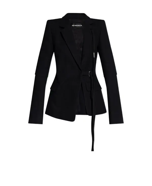 ANN DEMEULEMEESTER Asymmetrical Tailored Jacket With Belt