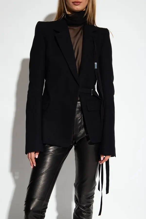 ANN DEMEULEMEESTER Asymmetrical Tailored Jacket With Belt