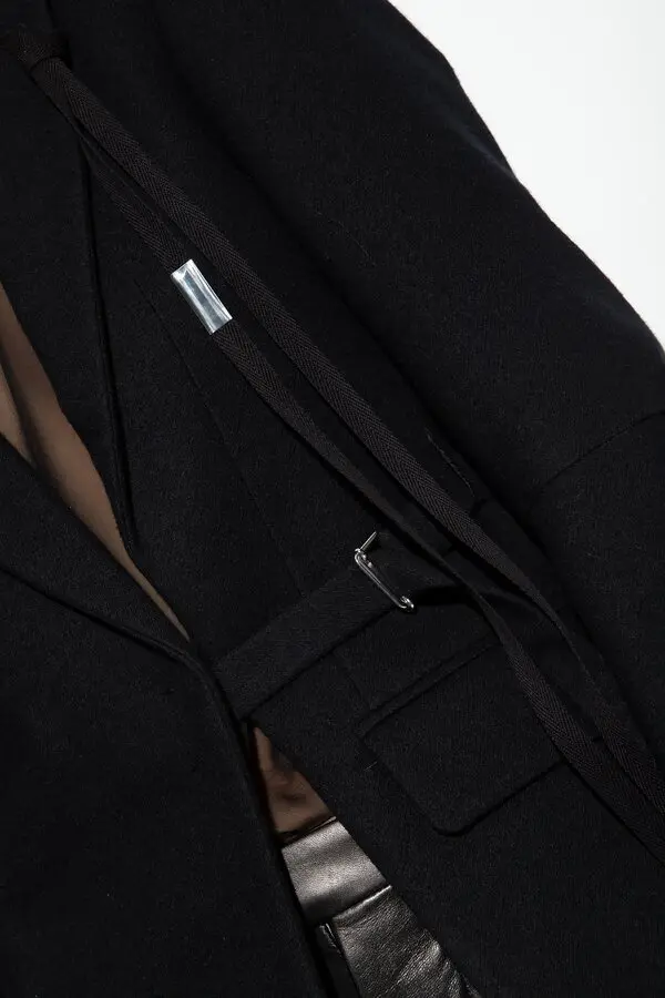 ANN DEMEULEMEESTER Asymmetrical Tailored Jacket With Belt