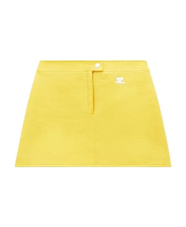 COURREGES Reedition Logo Patch Mini Skirt - Yellow